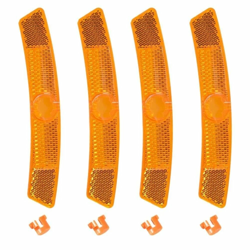 Светоотражатели для спиц велосипеда (4 штуки, комплект на один велосипед)