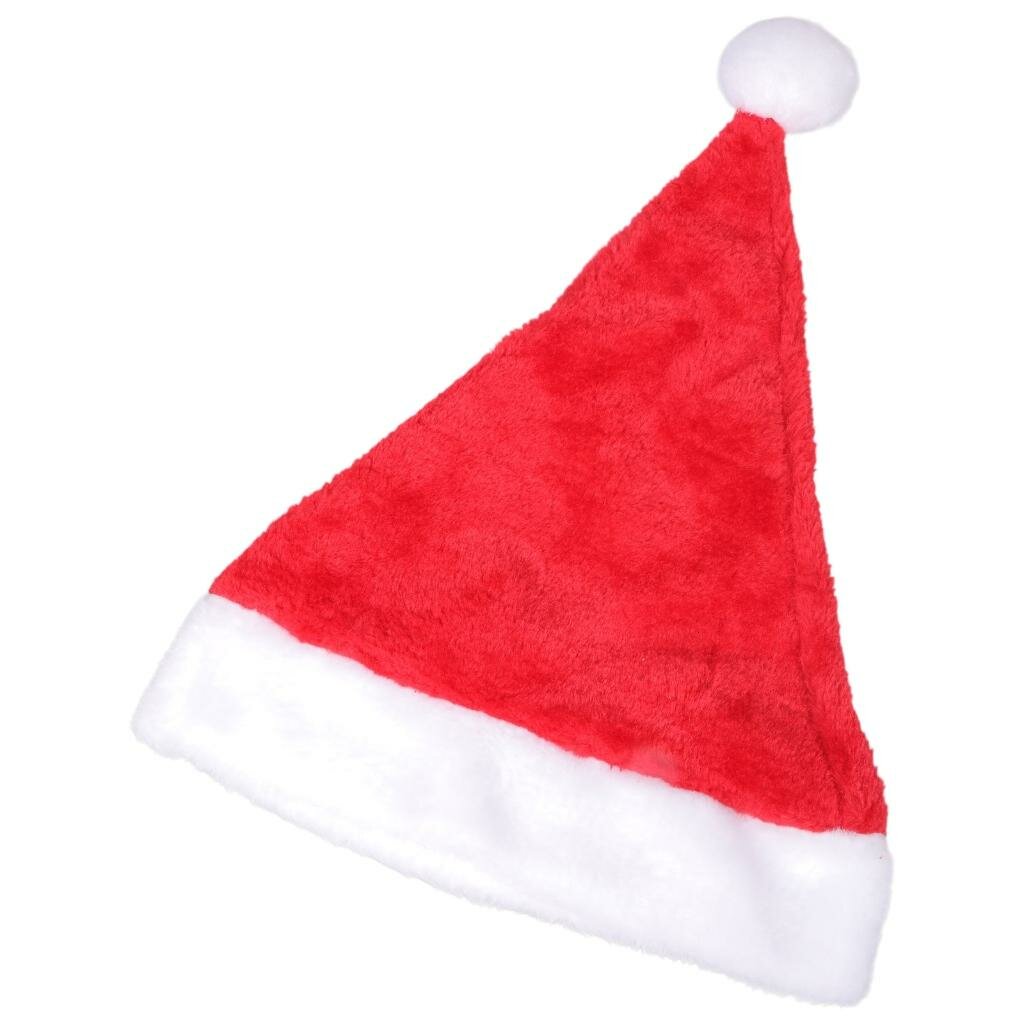 Новогодняя шапка Деда Мороза с белым мехом