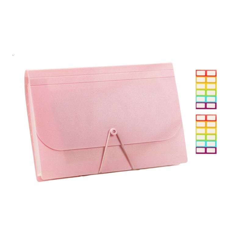 Расширяемый органайзер для чеков с 13 карманами, Розовый