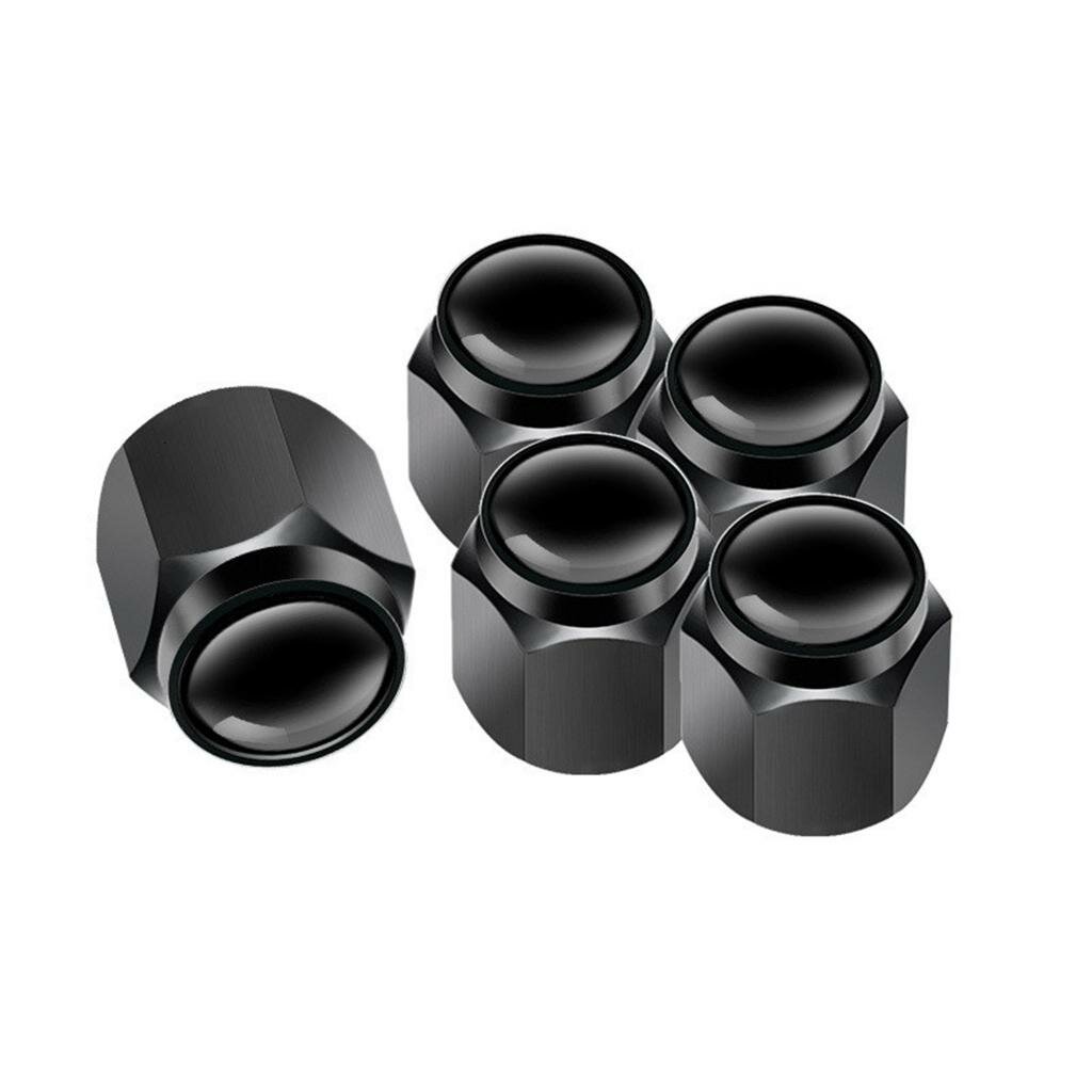 Колпачки металлические для золотников шин, Черный - Без гаечного ключа