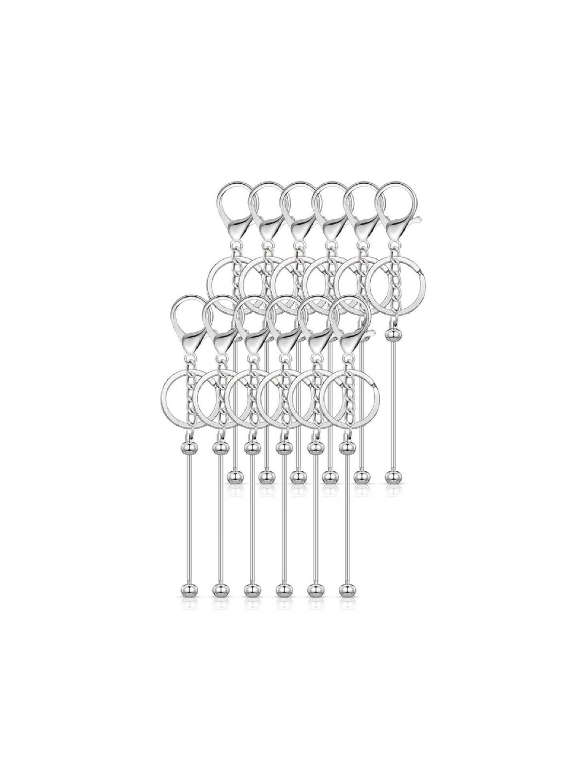 Модные брелки из бисера с набором металлических заготовок из 12 шт. для рукоделия