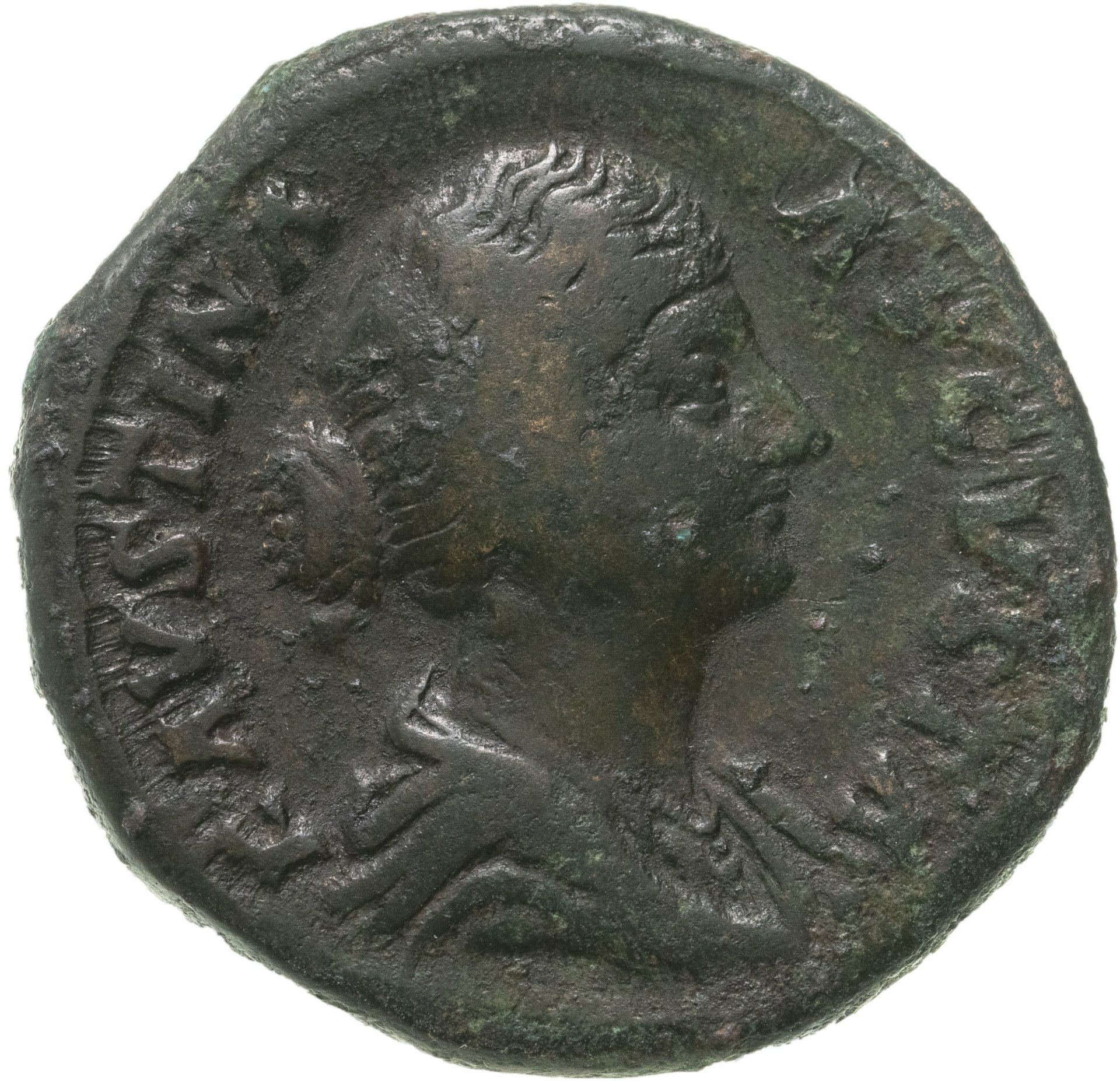 Римская империя, Фаустина Младшая, супруга Марка Аврелия, Сестерций , Бронза, в сохранности F-VF