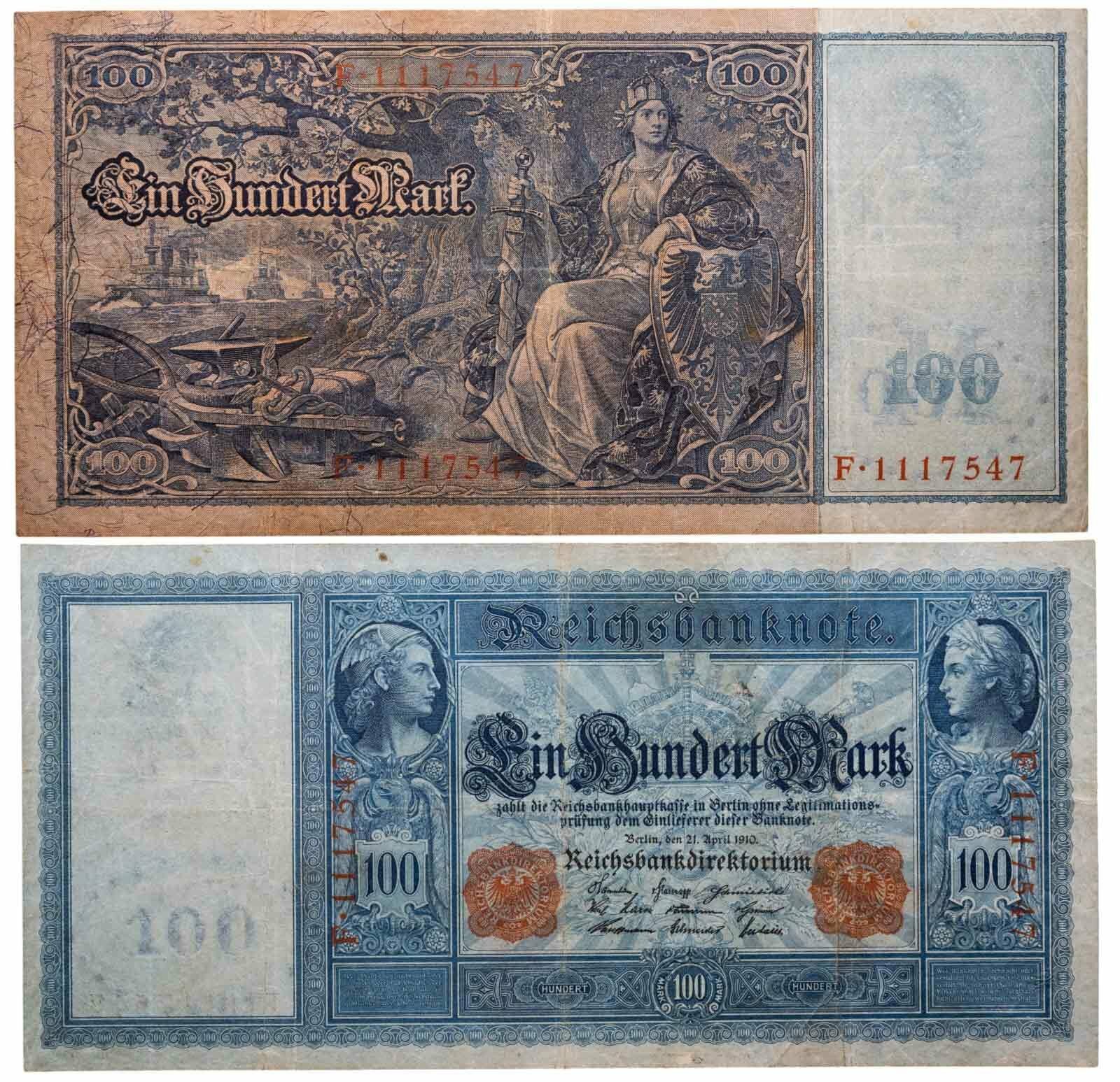 Германия 100 марок 1910