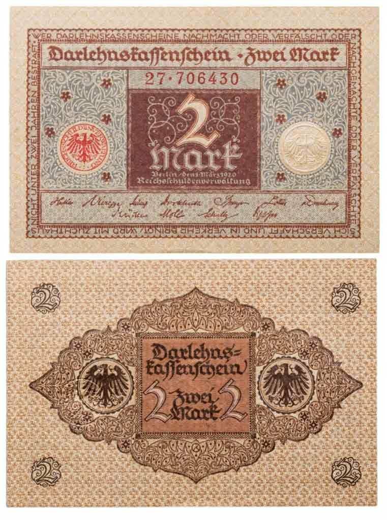 Германия 2 марки 1920