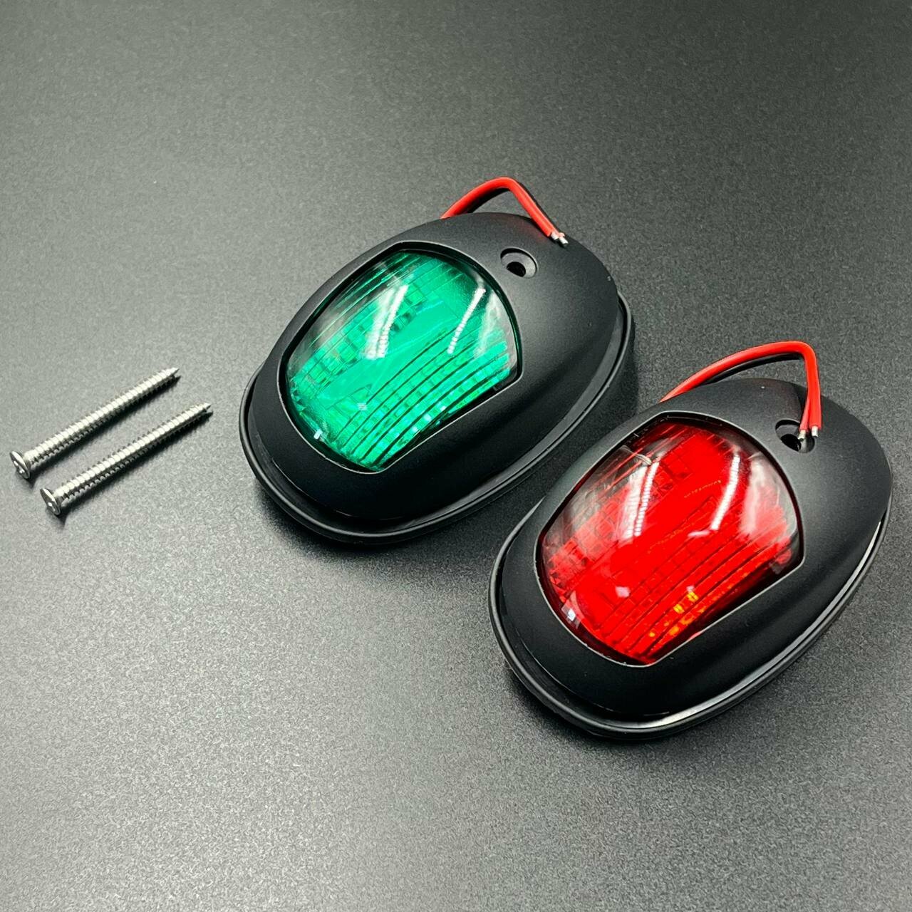 Огни ходовые (комплект) (98x55x35мм) чёрный (Производитель Sunfine)