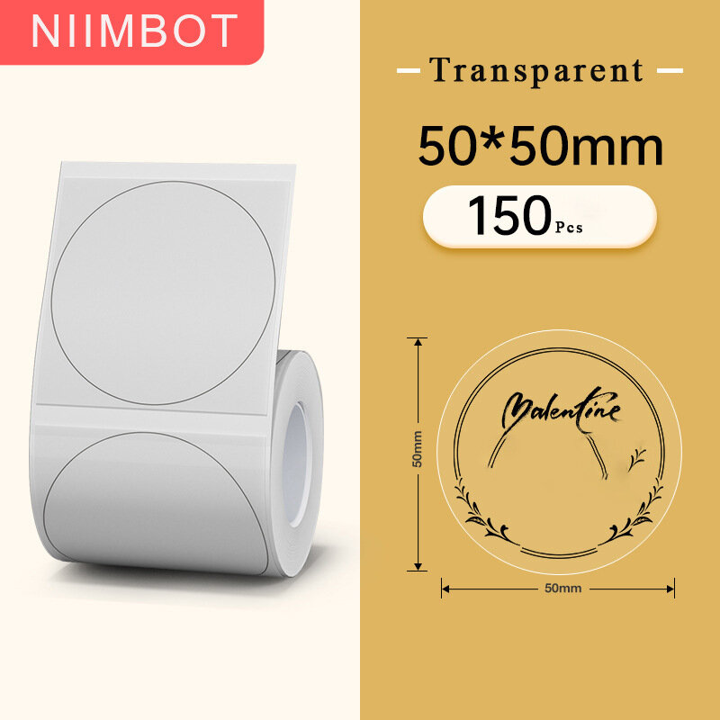 Бумага для этикеток Niimbot B1/B21/203, наклейки для классификации цен, водонепроницаемая клейкая термобумага для штрих-кодов