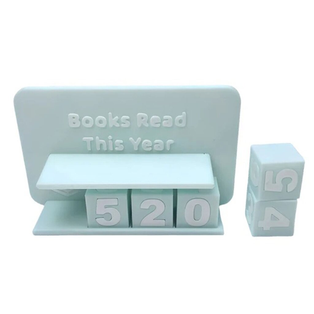 Креативные Трекеры Для Чтения, Орнамент, 3D Печатная Вывеска Книжного Прилавка с Пронумерованными Кубиками, Набор для Украшения Книжной Полки или Стола