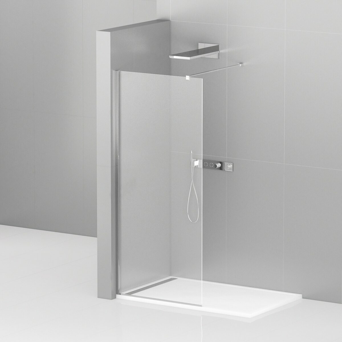 Душевая перегородка Cezares Cezares LIBERTA-L-1-125-120-C-Cr 125х195 см, стекло прозрачное