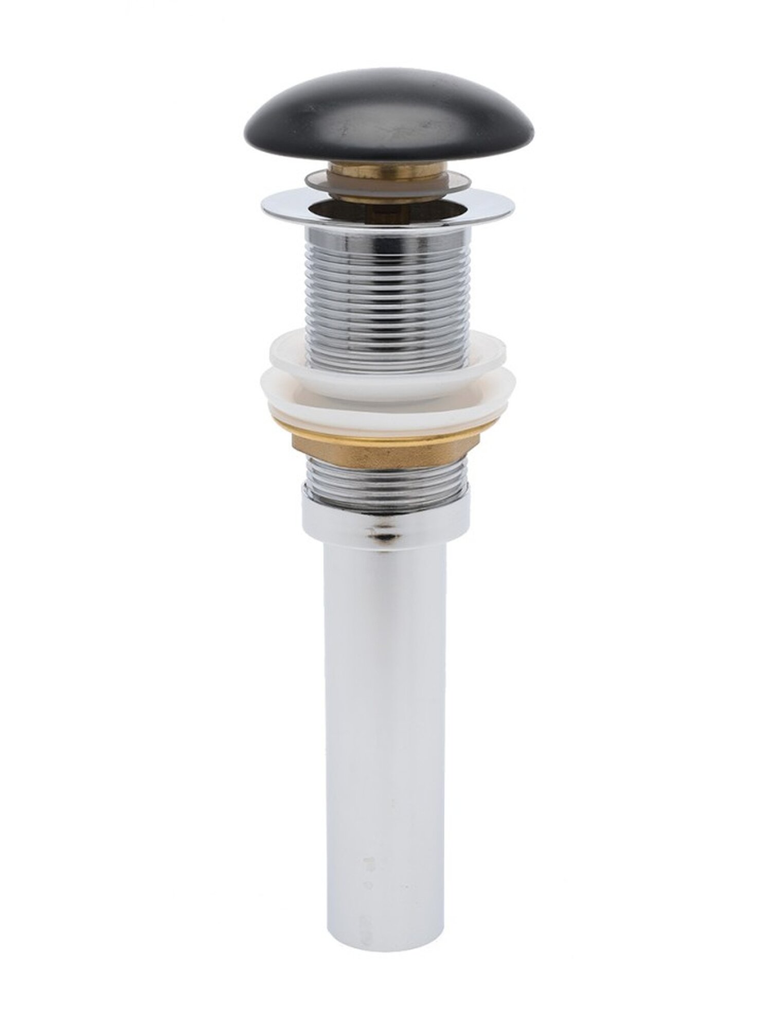 AQM7002-0MB Донный клапан без перелива, керамическая накладка, цвет черный матовый