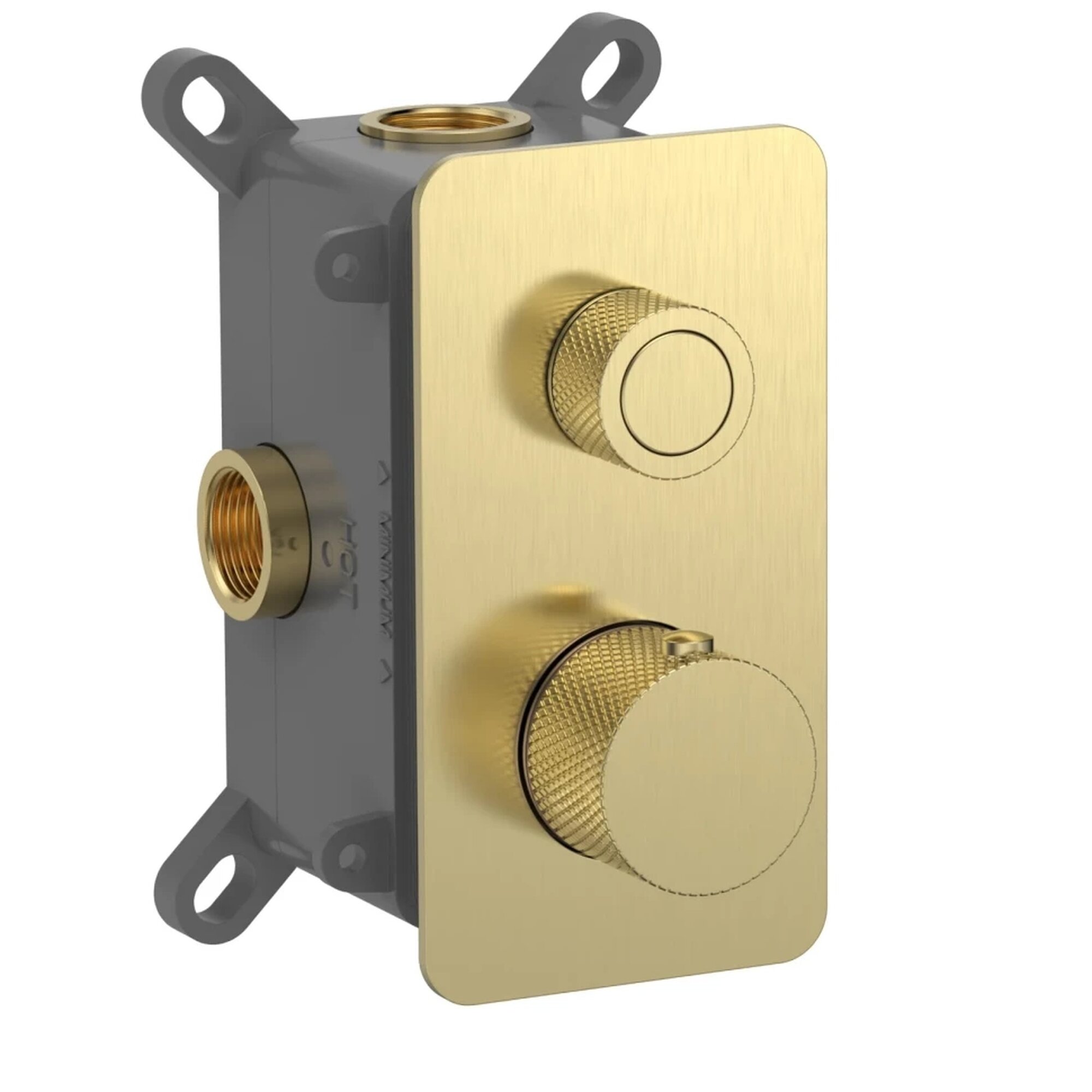 Смеситель с термостатом встраиваемый на 1 потребителя комплект с монтажной частью AQM8810BG