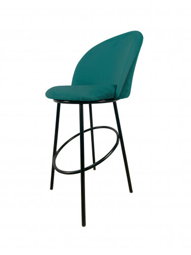 Стул домашний M-group полубарный, аквамарин, чёрные ножки