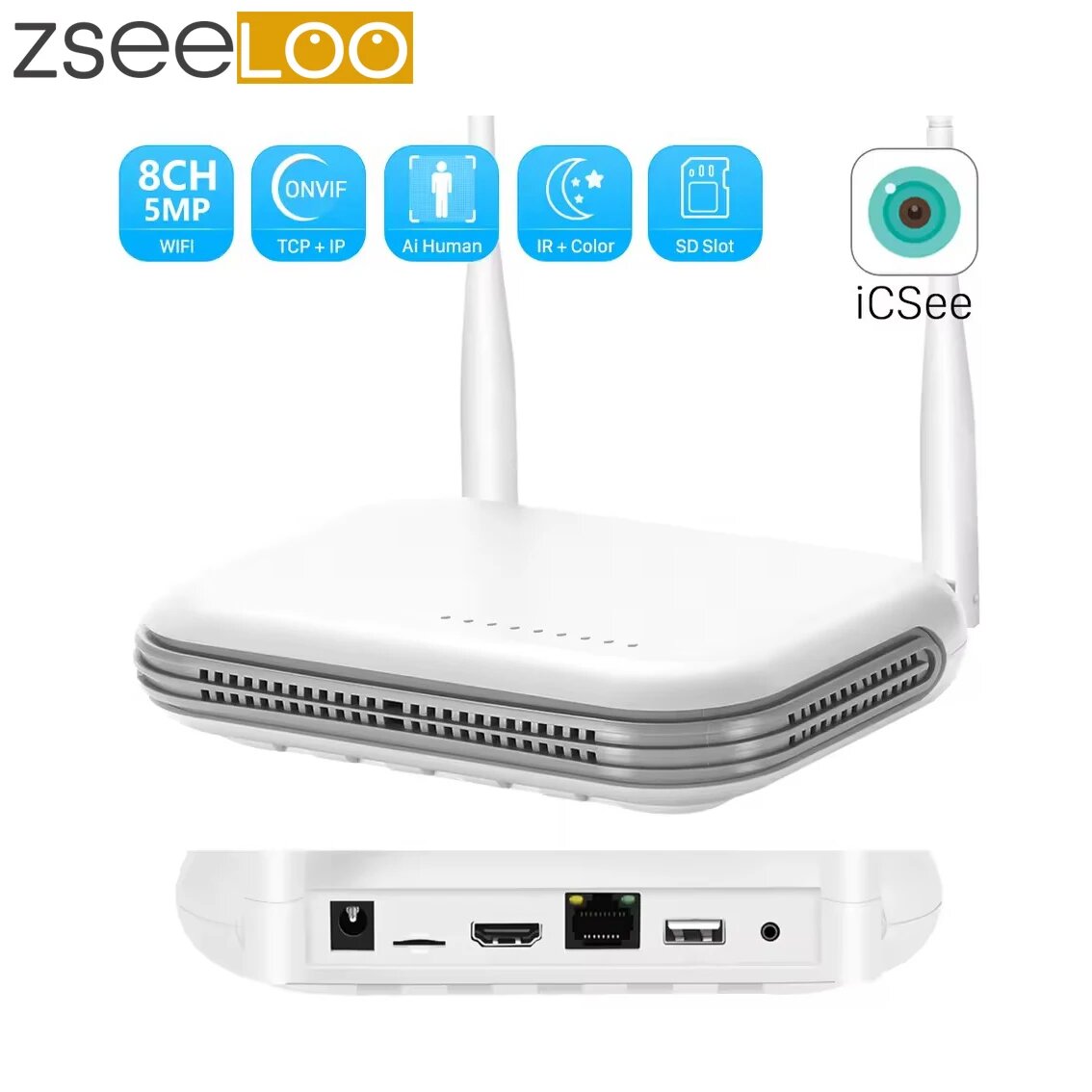 Беспроводной видеорегистратор ZSEELOO 3MP/5MP, US Plug