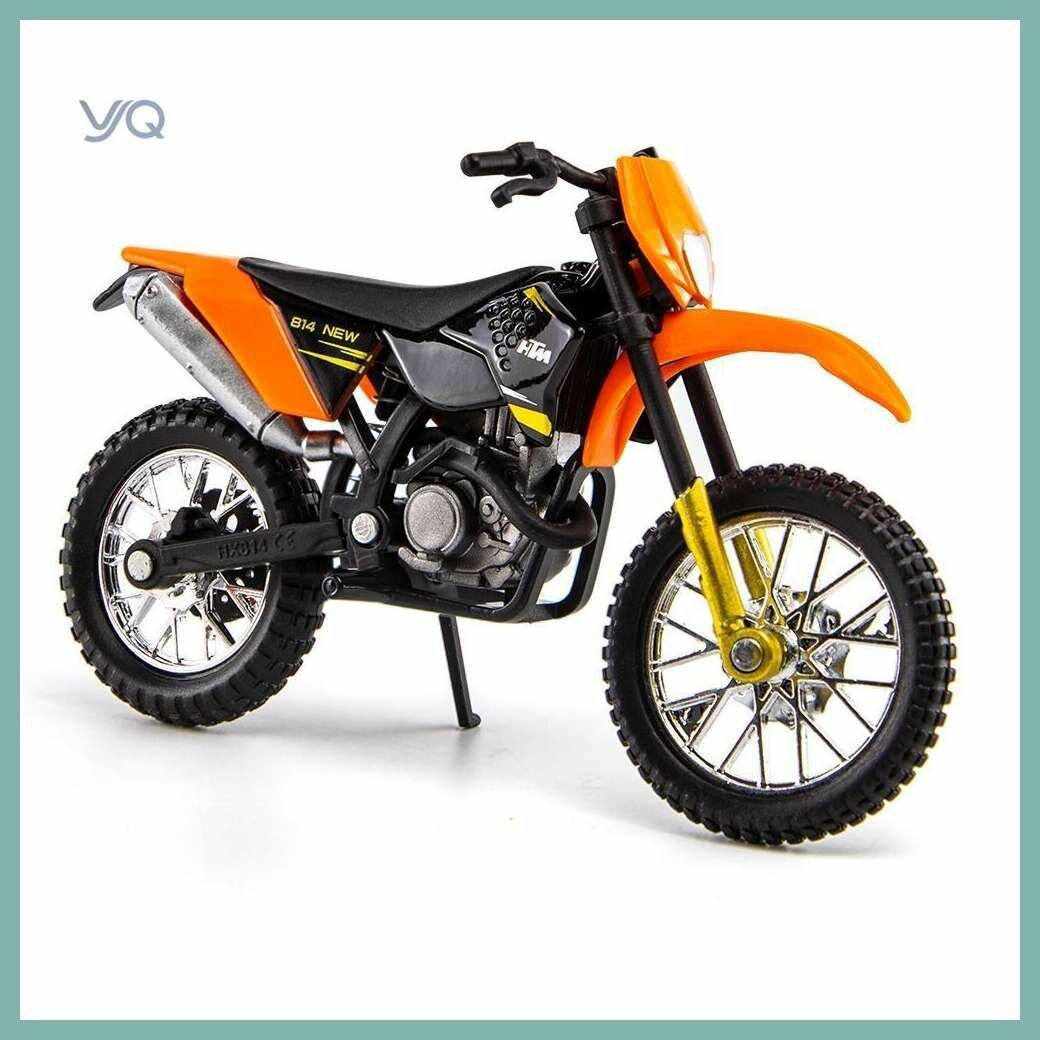 1:18 KTM480SX-F. Легкосплавные модели мини мотоциклов. Игрушки для мальчиков. с подставкой