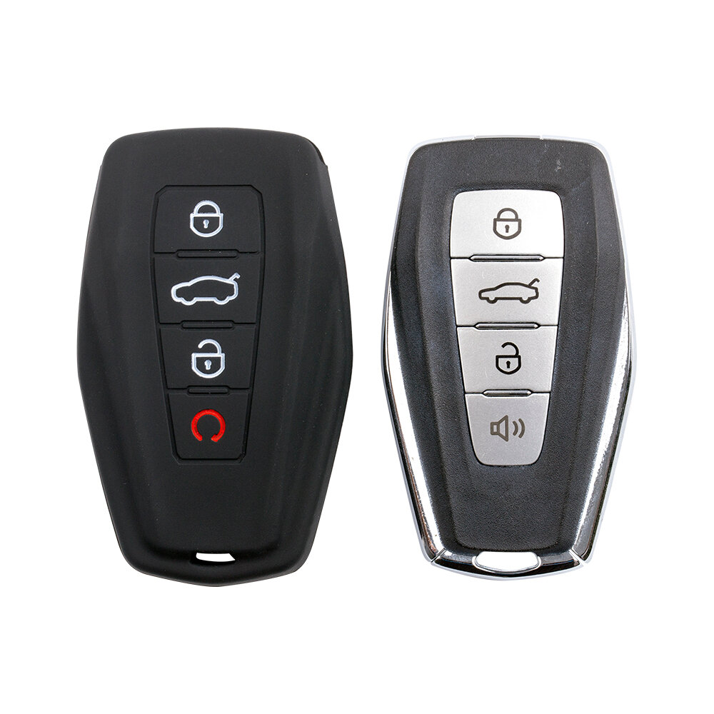 Gely 4- кнопочный ключ Fob кожа-ударопрочный силиконовый протектор с противоскольжения сцепления