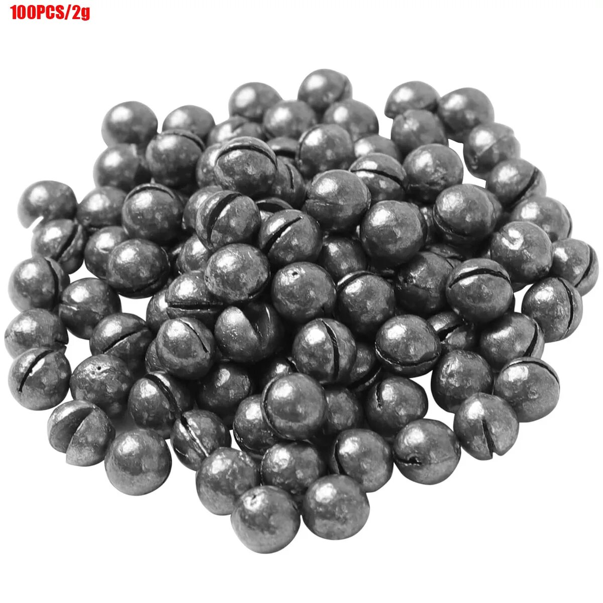Свинцовые грузила 100шт 2g, Цвет: 100PCS 2g lead