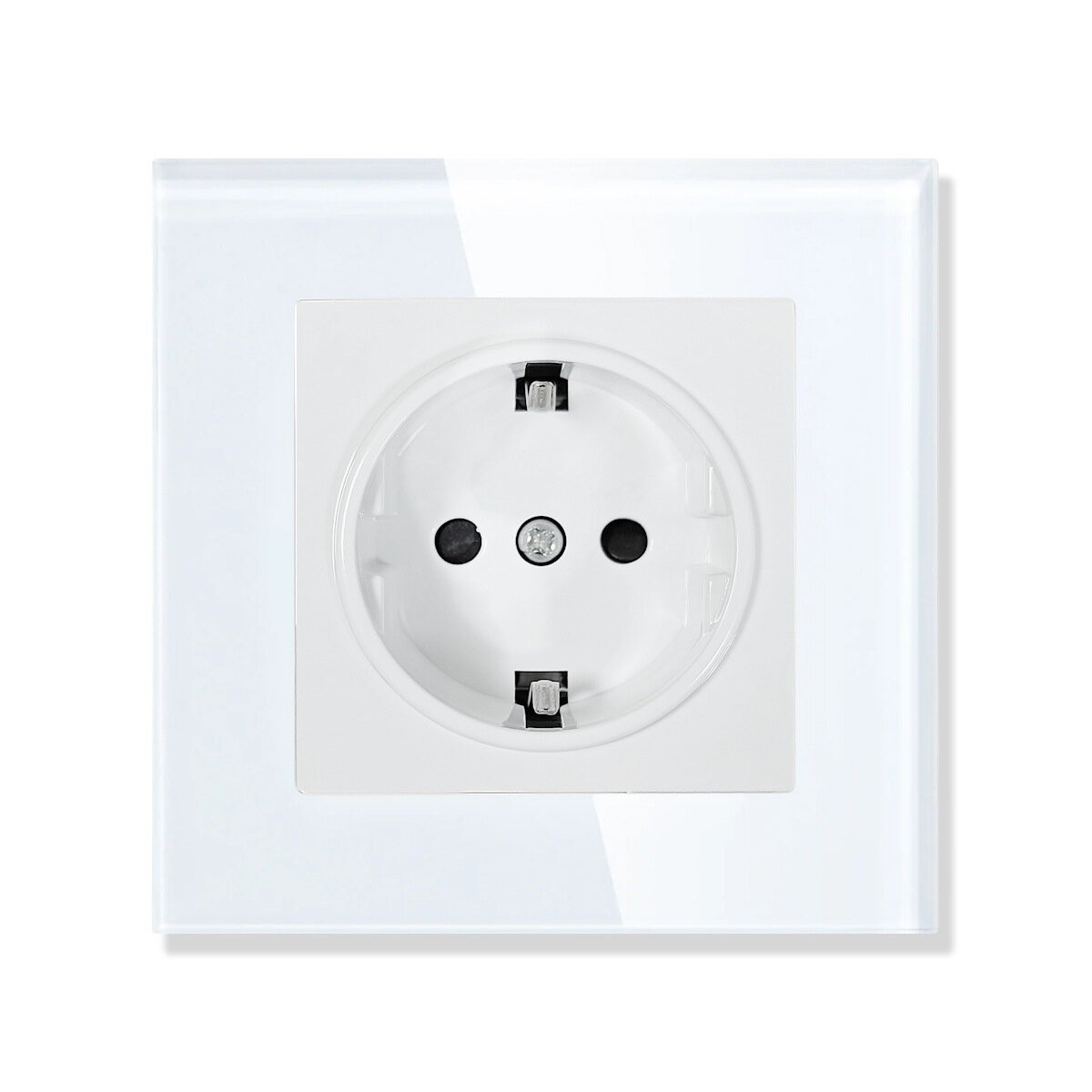 Настенная розетка R Series 86 типа европейского стандарта с USB и Type-C, стеклянная панель, скрытая круглая коробка для установки