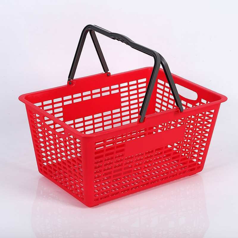 Корзина для супермаркетов Ручная корзина пластиковая корзина для овощей бытовая коробка для покупок