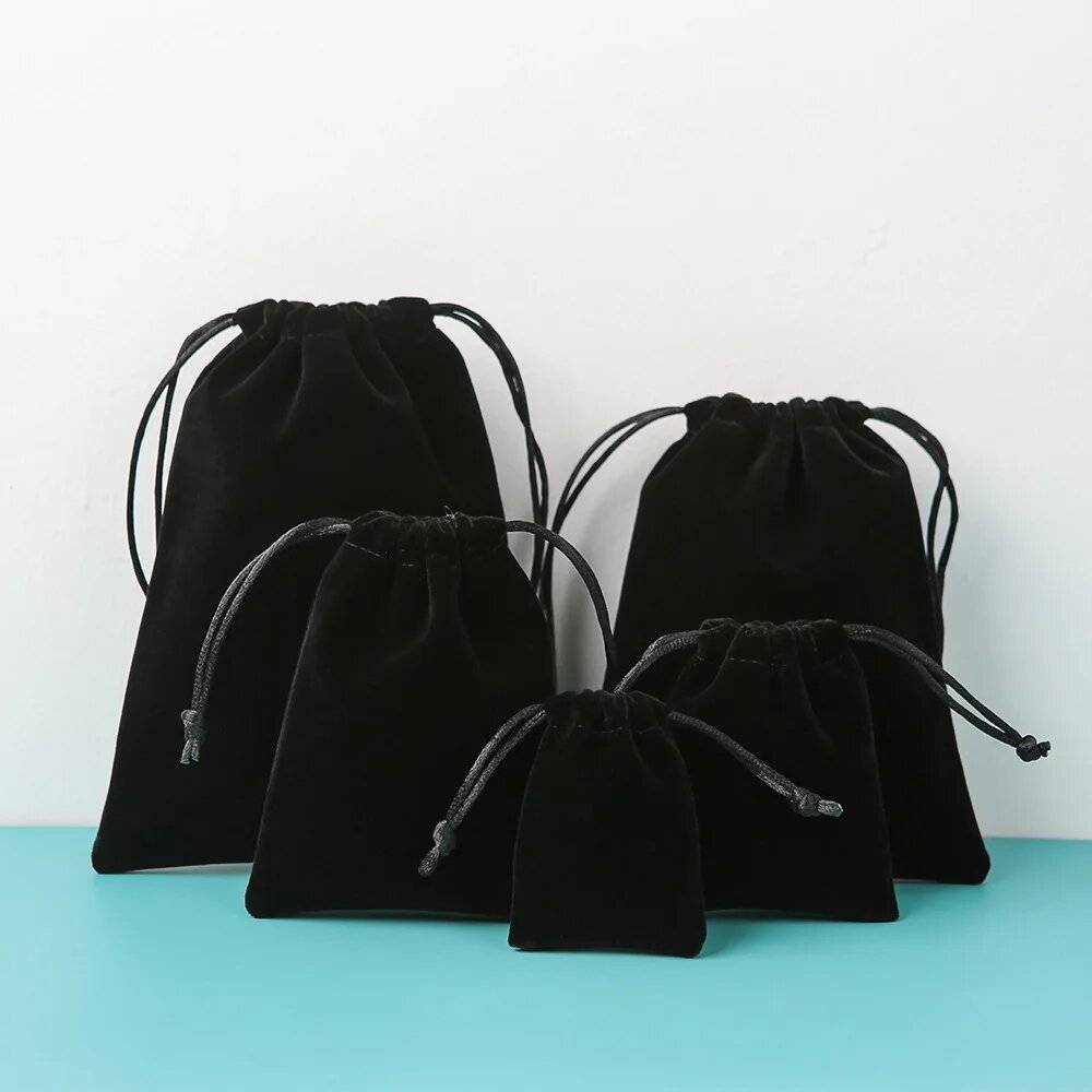 Бархатные сумки для украшений Черный, 1PC Black, 13x18cm