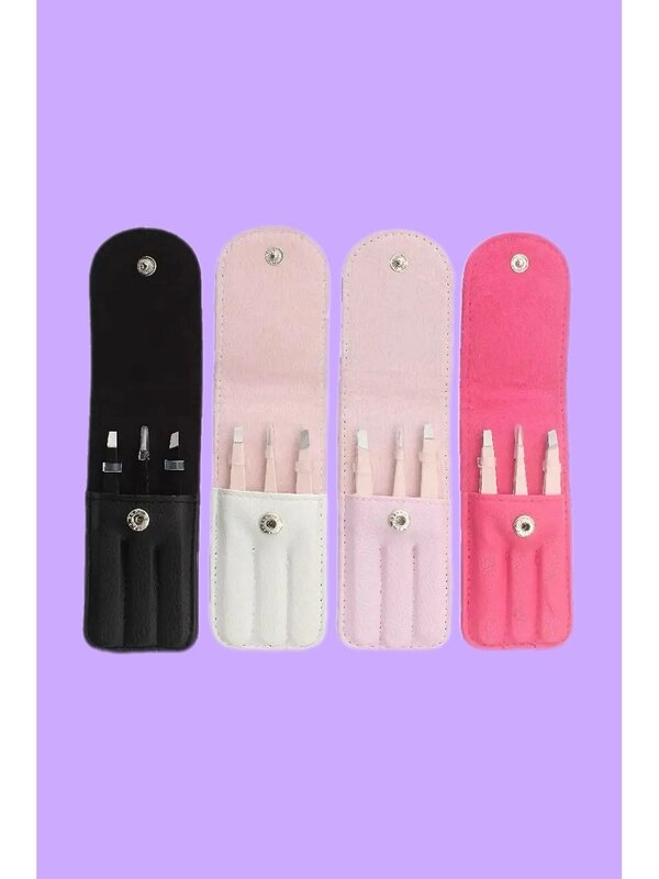 Пинцет для бровей набор 3 шт