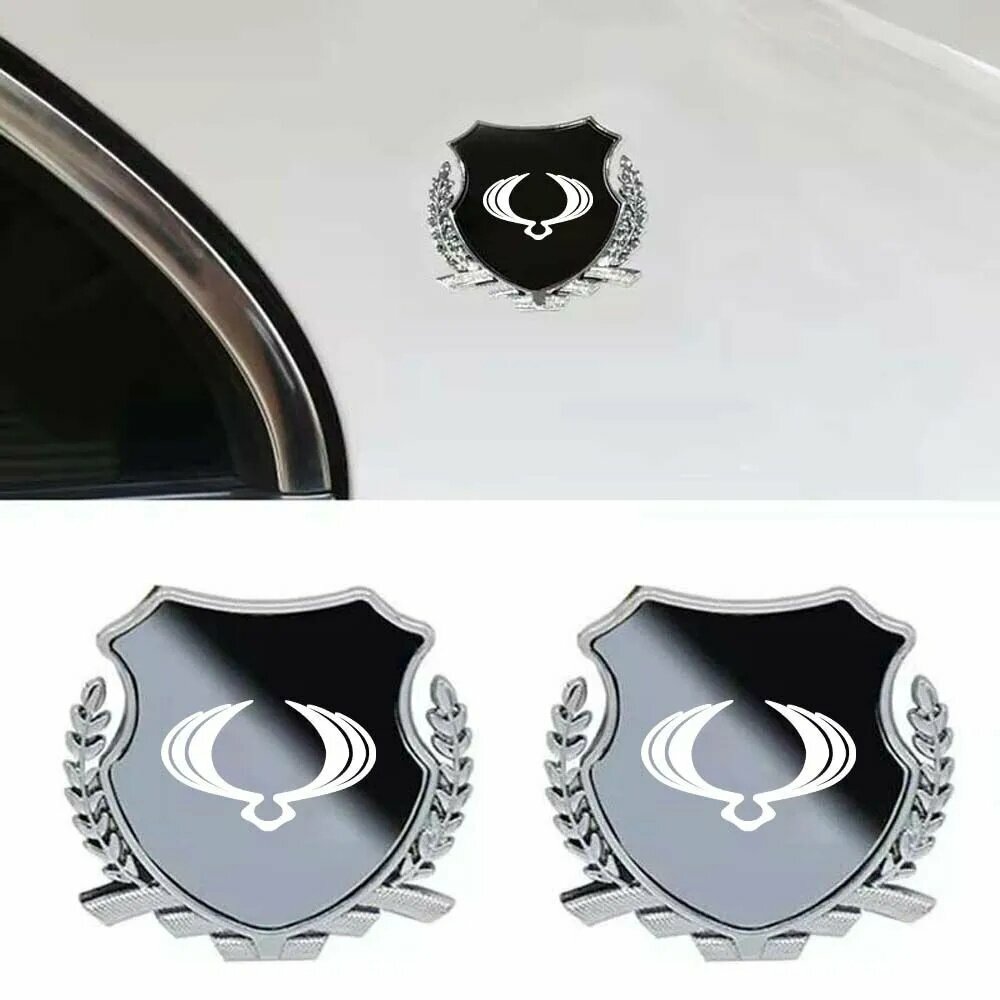 Металлическая эмблема на автомобиль Ssangyong (Ссангйонг), Шильдик, эмблема, надпись, самоклеющаяся, 1 шт.