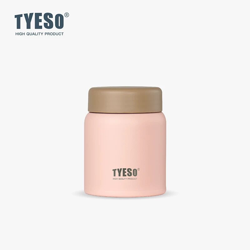 TYESO Мини термос-стакан Портативный 220 мл Розовый Нержавеющая сталь Широкое горлышко Для женщин Компактный ежедневный