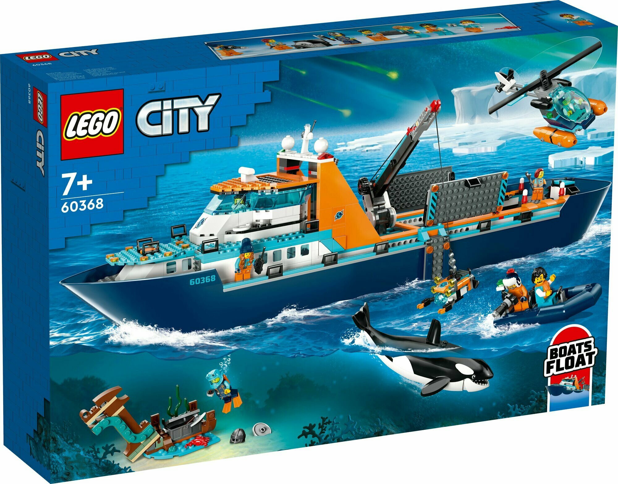 Конструктор City Корабль Arctic Explorer, 815 деталей, возраст от 7+, 60368