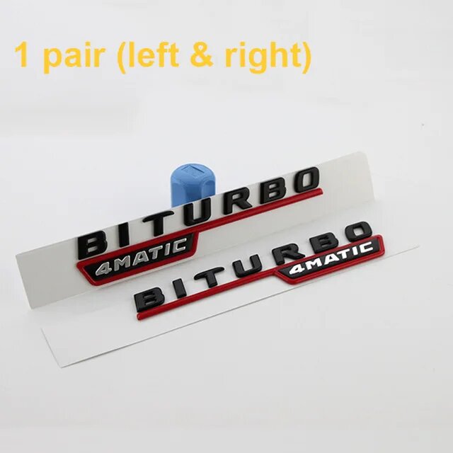 Буквенная Эмблема для V12 BITURBO V8 BITURBO 4matic + TURBO 4matic, автостайлинг, наклейка с логотипом крыла, хромированная, черная, красная BITURBO 4MAT withred