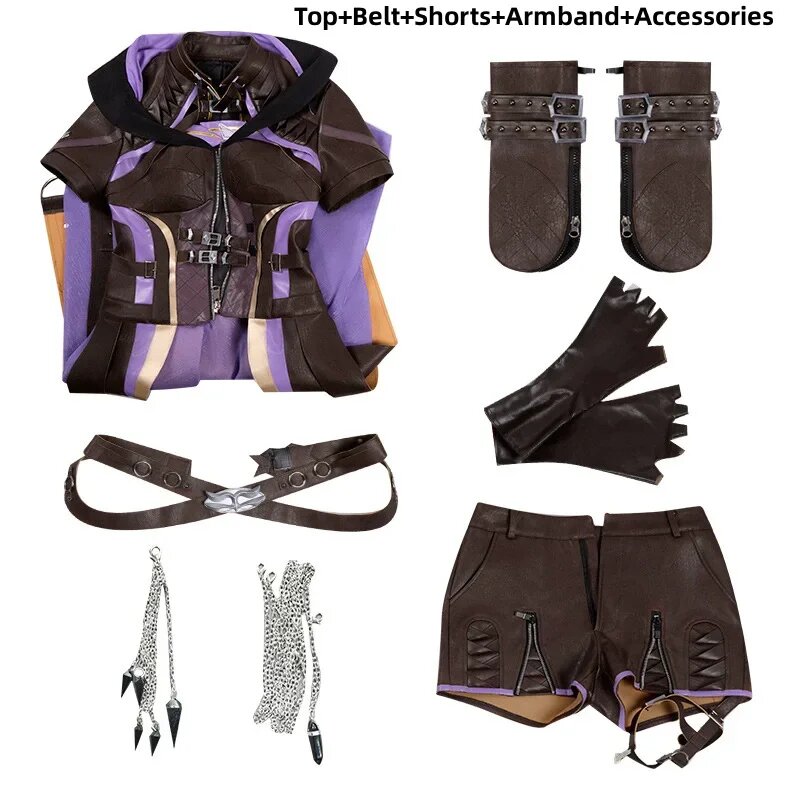 Love and Deepspace женский косплей костюм Nightwalker Heroine Фиолетовый, L, suit