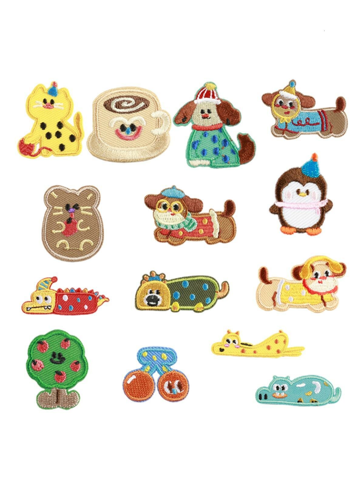 Набор вышитых нашивок с пингвинами для собак