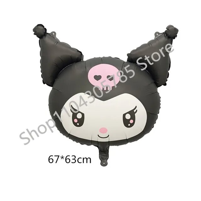 Фольгированные воздушные шары Sanrio 3D Hello Kitty Kuromi для девичьих дней рождения, милые подарки на вечеринки в честь рождения девочки.