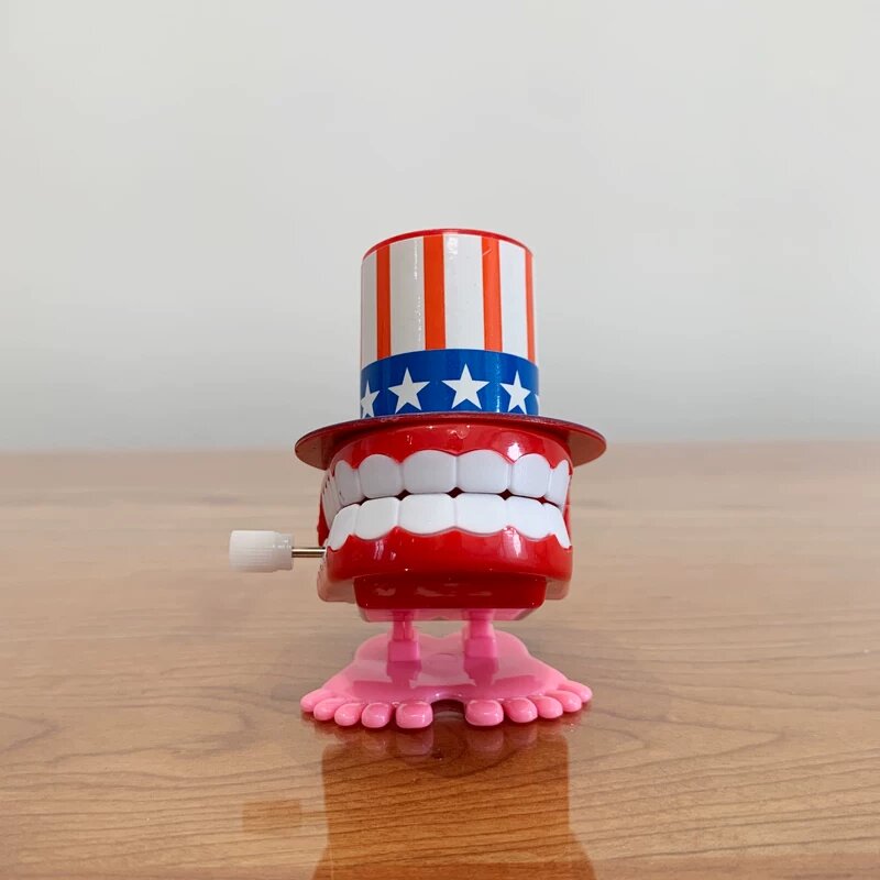 Улыбка за улыбкой, счастливый каждый день, мини-забавные большие зубы, заводные игрушки, декоративные игрушки