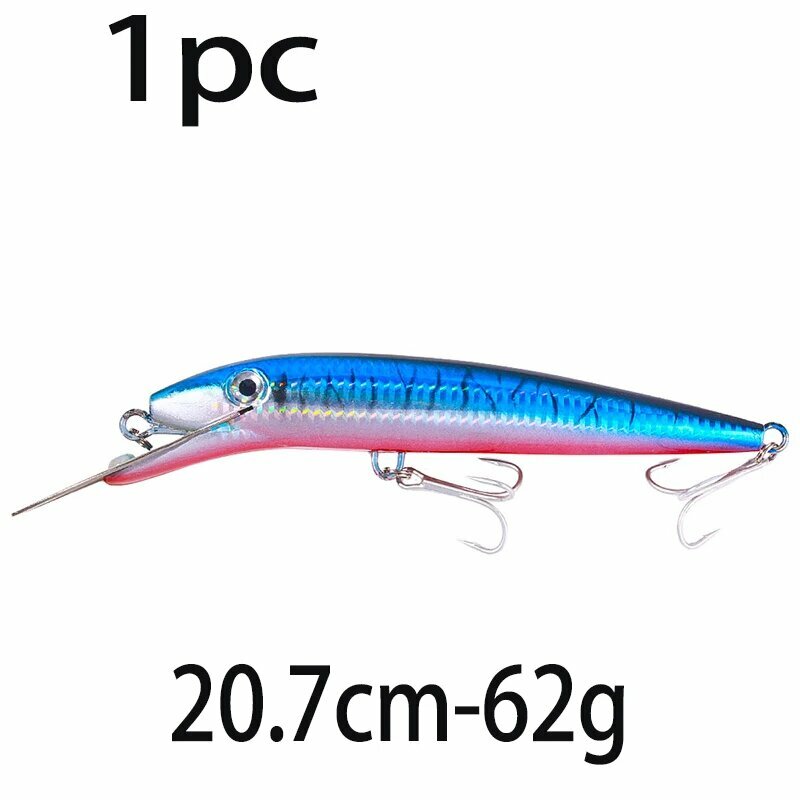 1 шт, 28 г, 43 г, 62 г, металлический воблер для глубокого дайвинга, погремушка, большая жесткая приманка для гольяна, окунь, щука, троллинговая рыболовная приманка, снасти