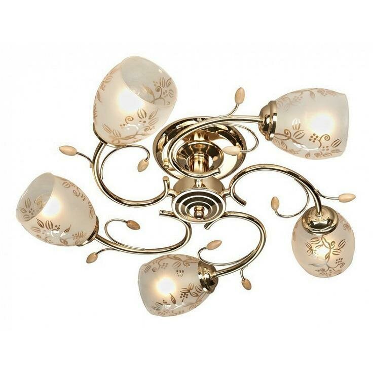 Люстра на штанге Velante 762 762-307-05 цвет золото Накаливания, Светодиодные Флористика