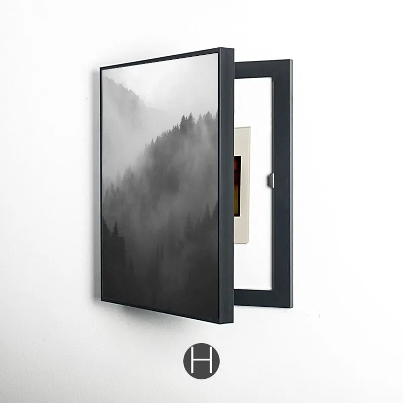 Крышка электросчетчика, внутренняя электрическая панель, скрытые картины, вертикальная секция, бесплатная штамповка, распределительная коробка для ресторана, 50*40 см