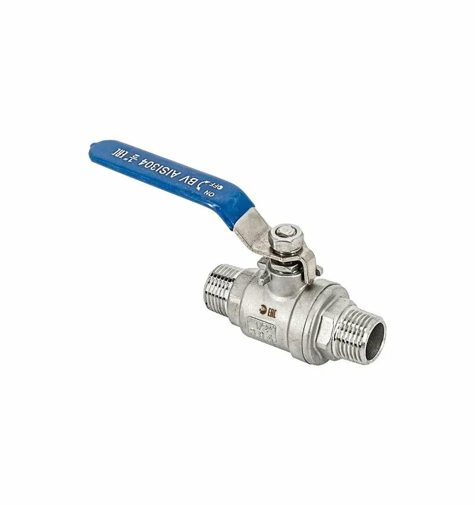 Кран шаровый муфтовый двусоставной НР/НР нержавеющий (2PC), AISI304 DN15 (1/2"), (CF8), PN15