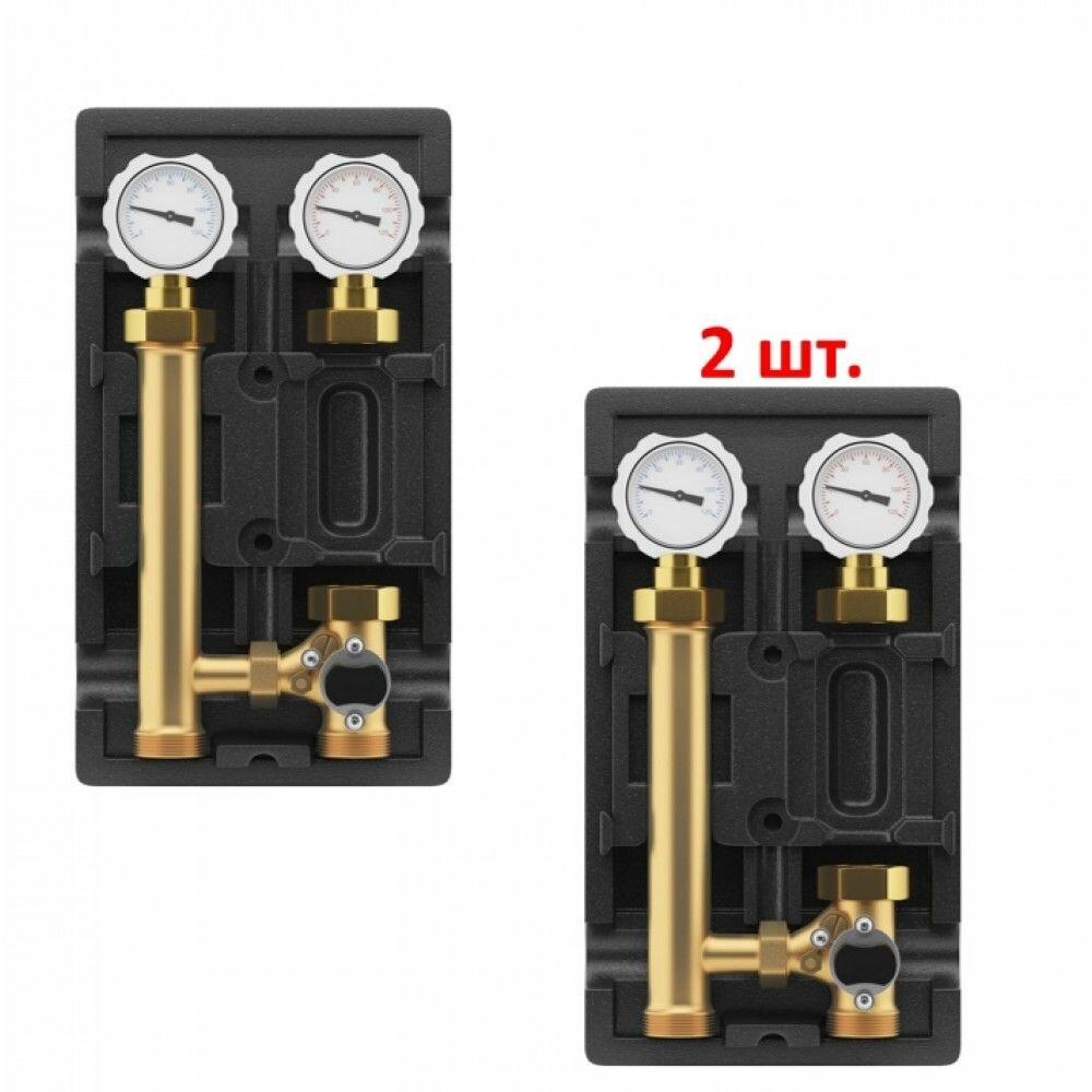 Насосные группы со смесительным клапаном (2 шт.), быстрого монтажа 1 1/2"НР и 1"ВР, без насоса DN25, Wester, 0-05-0020