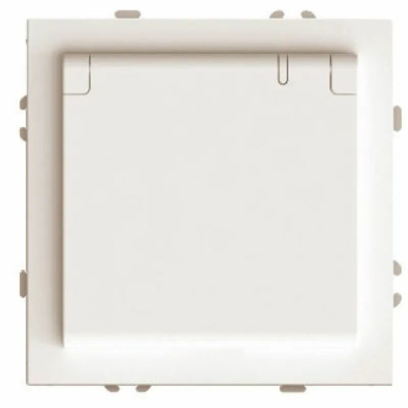 Розетка с защитной крышкой Stekker, кашемир, серия Эмили, soft touch, розетка одинарная