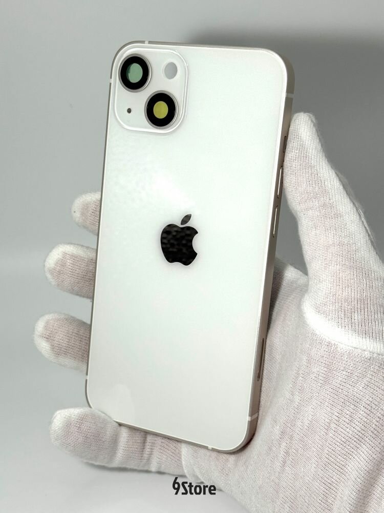Корпус для Iphone 13 Белый OR в сборе / Крышка Айфон 13 Белый в сборе с рамкой