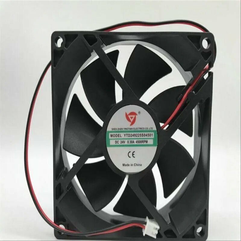 YTD249225S04501 24v 0.30A 4500 об/мин двухпроводной вентилятор охлаждения