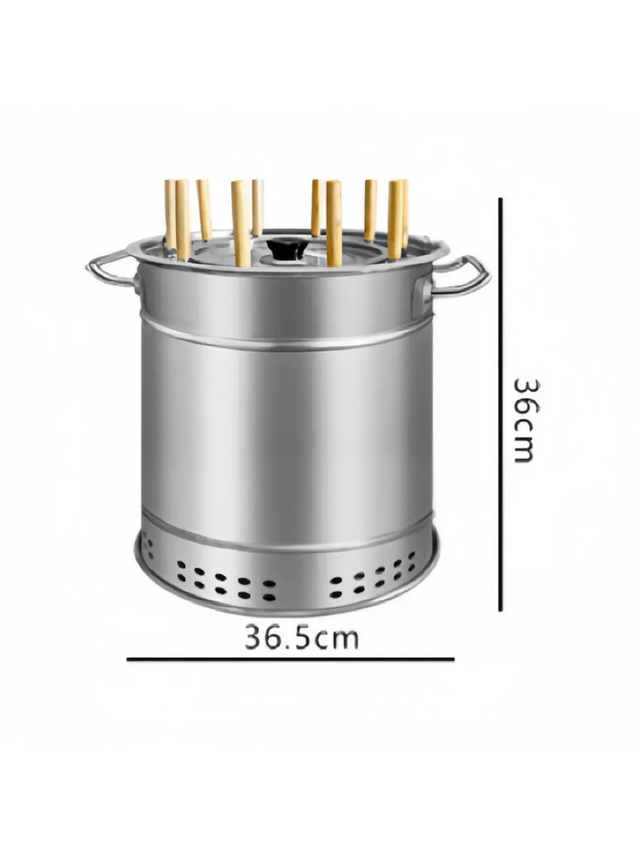 Многофункциональная коптильня-один слой, большой,28 шампуров