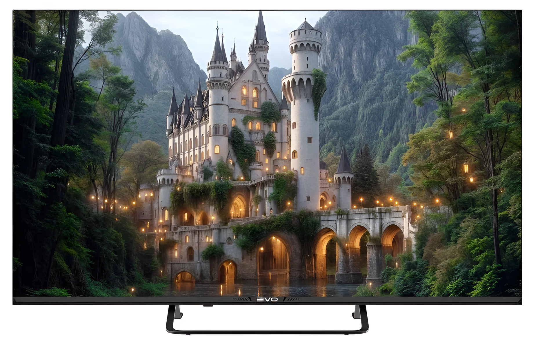 50" (127 см) Телевизор EVO TV 50, черный (Direct LED, 4K UltraHD, Wi-Fi, 60 Гц, Google TV)