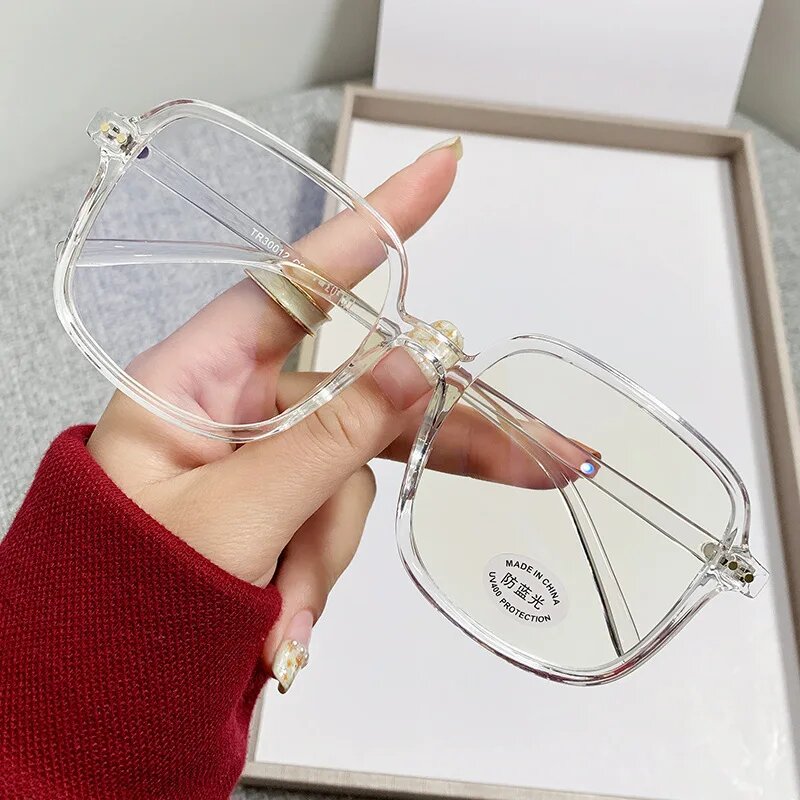 Оправа для очков oversize квадратная прозрачная TR90
