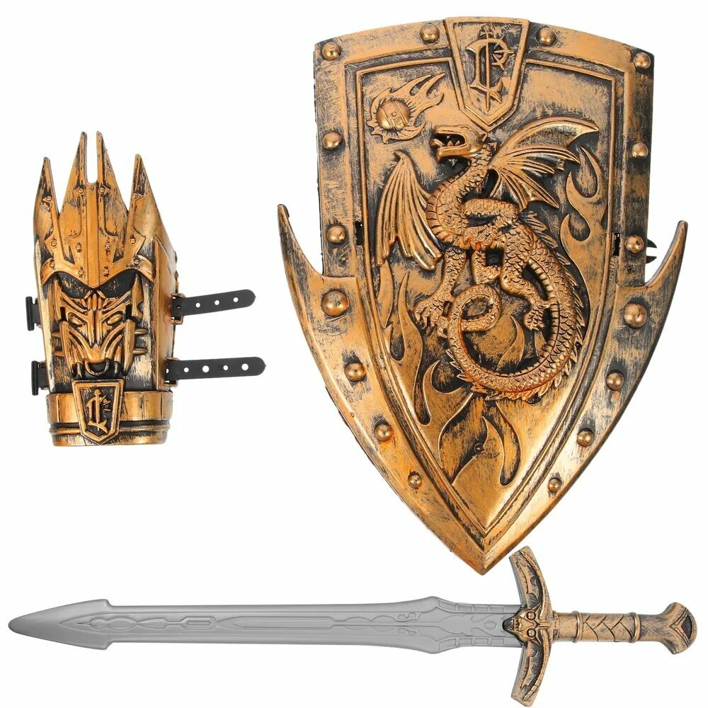 Пластиковый игровой набор для детского косплея в стиле средневековых рыцарей 54X12 5X2 7Cm