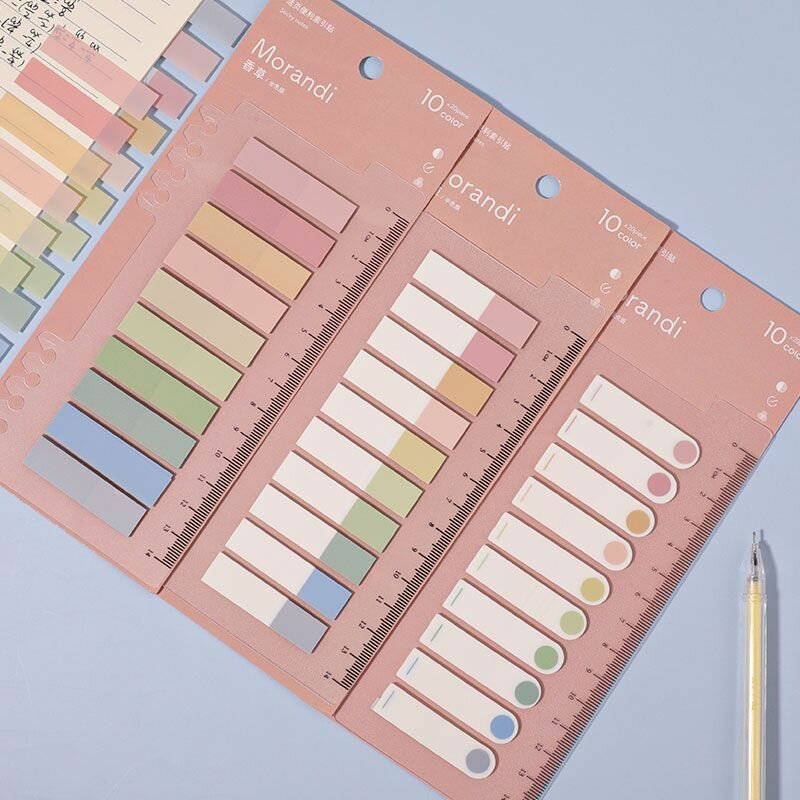 Заметки с индексом цвета Моранди, свежий стиль, классификационные индексные вкладки, пластиковые наклейки для записей, маркировочные наклейки