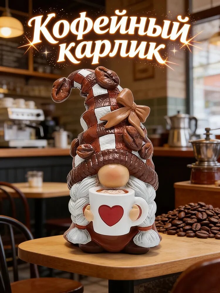 Фигурка декоративная коричневый, высота 11 см, длина 11 см