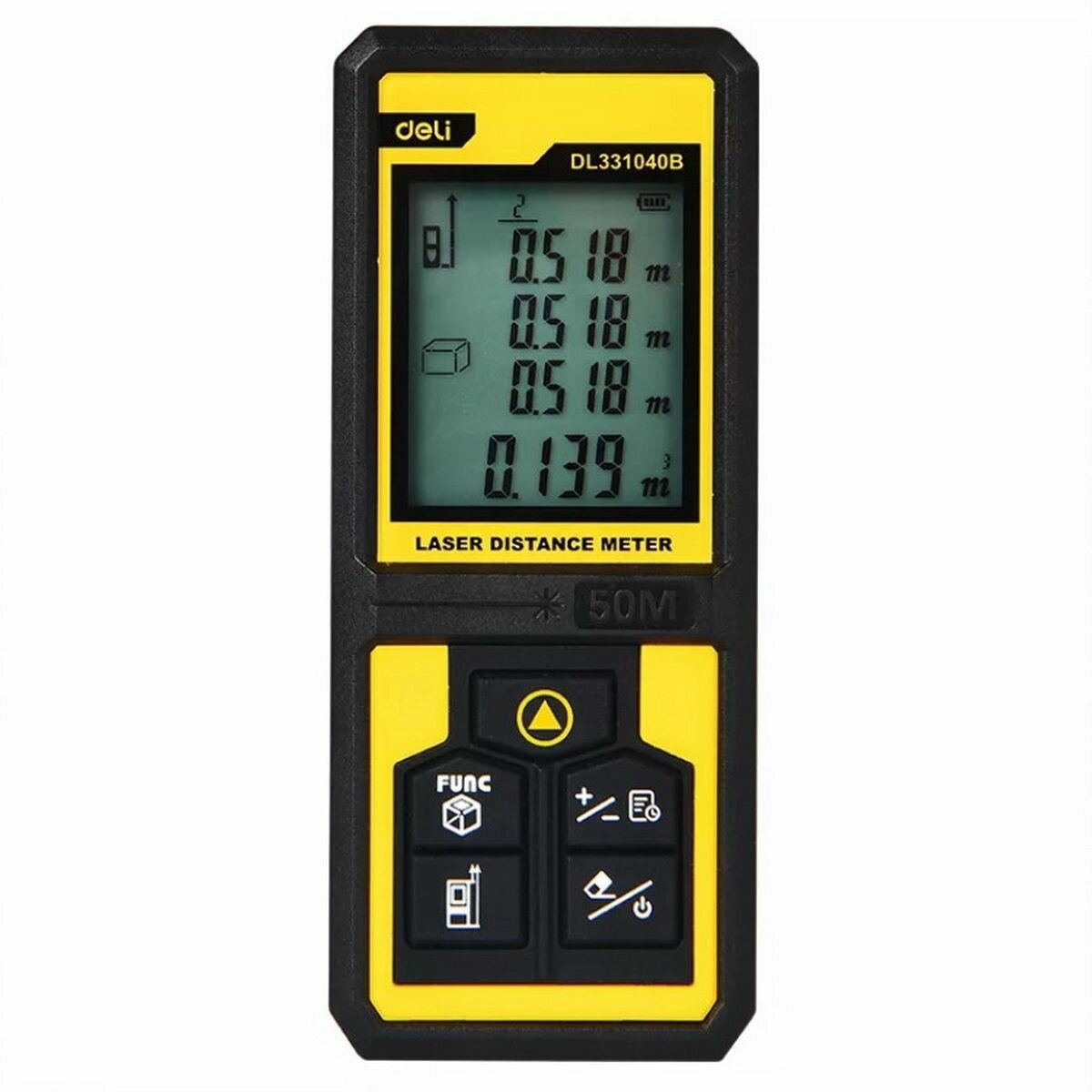 Лазерный дальномер Deli DL331040B Диапазон измерения 0,0550м, точность измерения 3мм