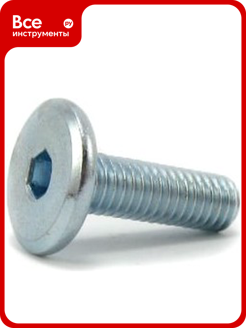 Винт Крепстор 6х30 цинк DIN 7420 полная резьба, 90 шт 4665316945061