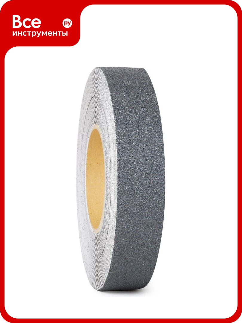Универсальная противоскользящая лента Vell, серый (25 мм х 18,3 м) 400195