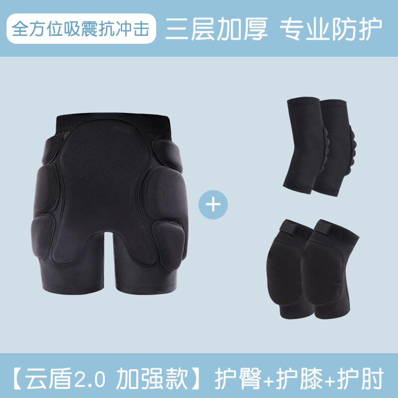 Детские защитные накладки на бедра для катания на лыжах, внутренняя одежда, накладки на колени, защитные накладки для роликовых коньков, противоскользящие брюки, профессиональный полный набор защитного снаряжения для молодежи