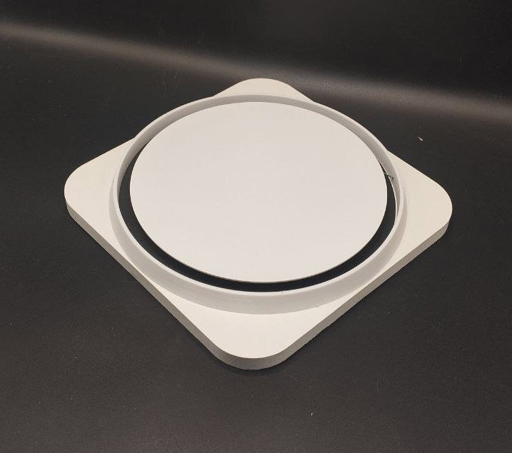 Теневая вытяжка для натяжных потолков без клапана круглая Диаметр видимой части 115 мм (вентилятор не устанавливается) (№109)